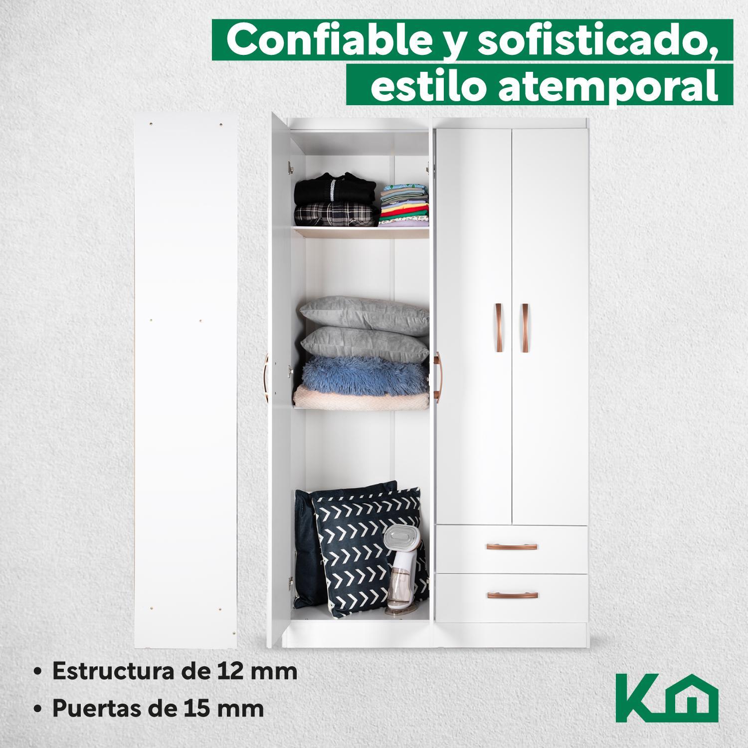 Ropero Guardaropa Armario Moderno Con 4 Puertas Y 2 Cajones - Somos Reyes